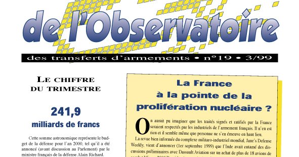La France à la pointe de la prolifération [...] - Observatoire des ...